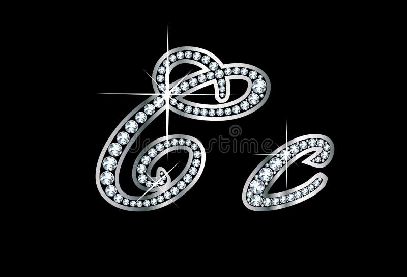 Script Diamond Bling Mm Letters Stock Photo - Image of font, case: 28947196