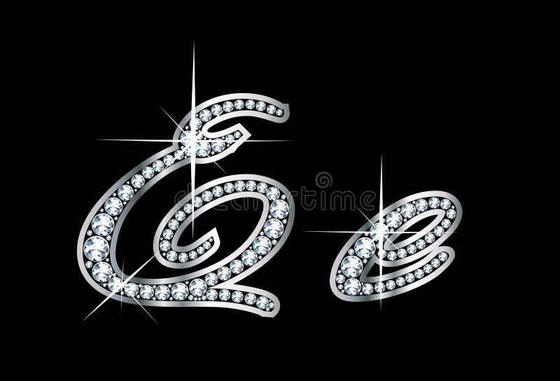 Script Diamond Bling Nn Letters Stock Vector - Illustration of case ...