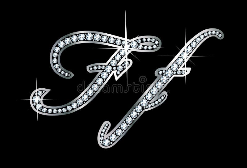 Script Diamond Bling Mm Letters Stock Photo - Image of font, case: 28947196