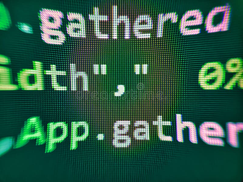 Script Function on Monitor Display. Number on Computer Digital ...