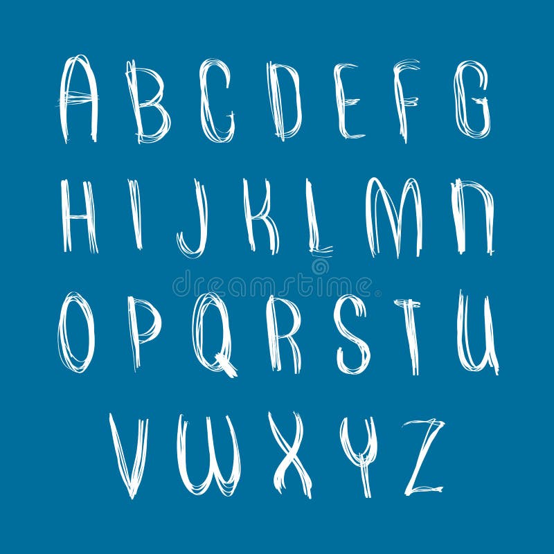 Script Handwritten Font Vector, Vector Alphabet Letters Stock Vector ...