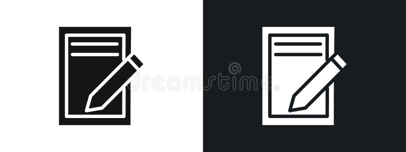 Script Icon Linear Graphics Set Vector in Black Stock Illustration ...