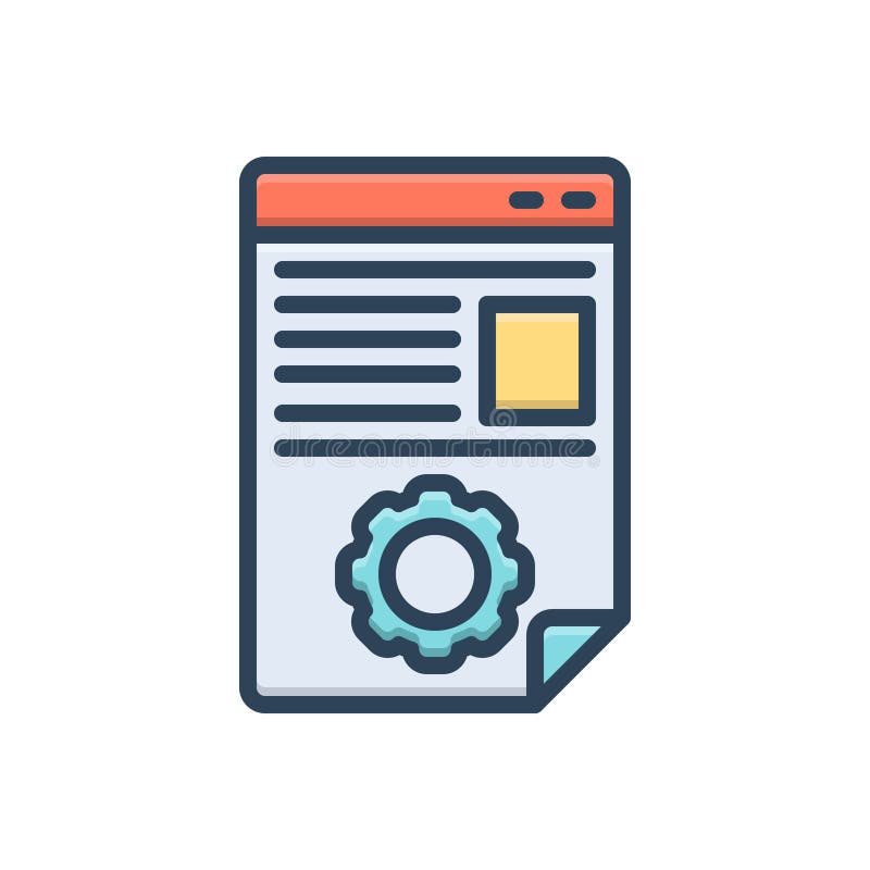 Color Illustration Icon for Script, Writing and Paper Stock Vector ... Color Illustration Icon for Script, Writing and Paper Stock Vector ...
