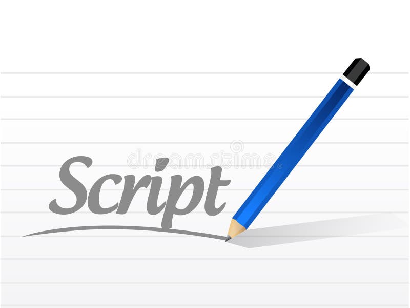 Script Message Sign Concept Illustration Stock Illustration ...