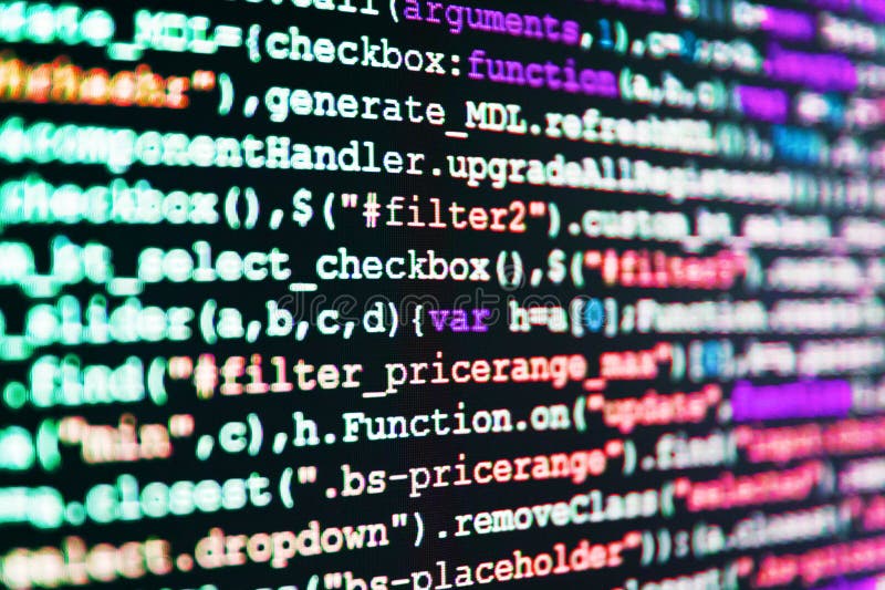 Script Procedure Creating Coding Hacker Concept Css Javascript And Html Usage Abstract