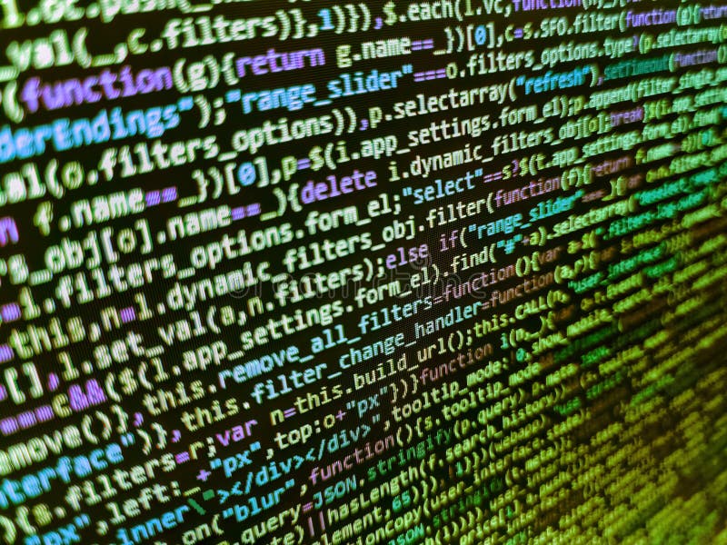 Script Procedure Creating Future Technology Creation Process Abstract Program Code On Computer