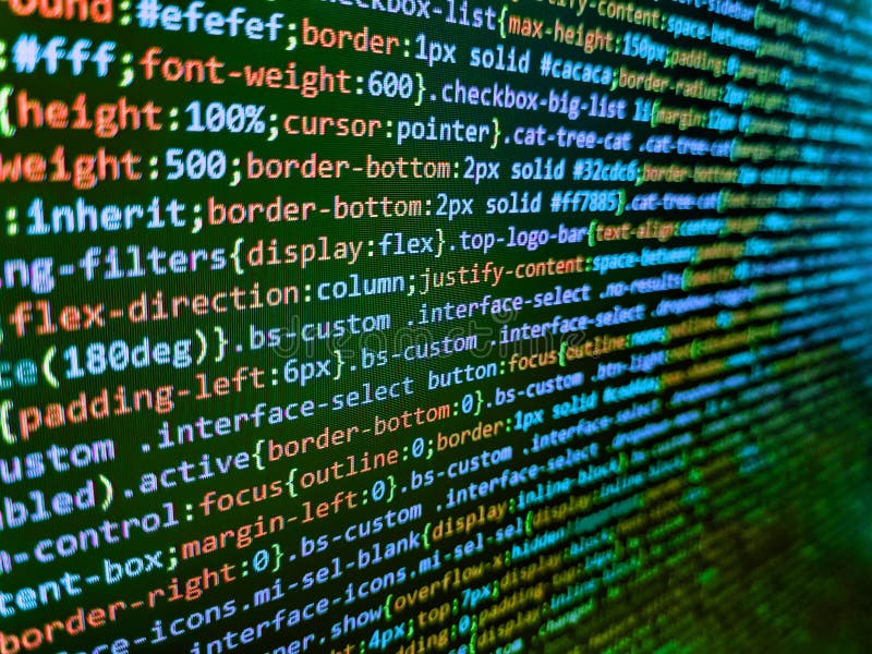 Script Procedure Creating Html5 In Editor For Website Development Stock Image Image Of