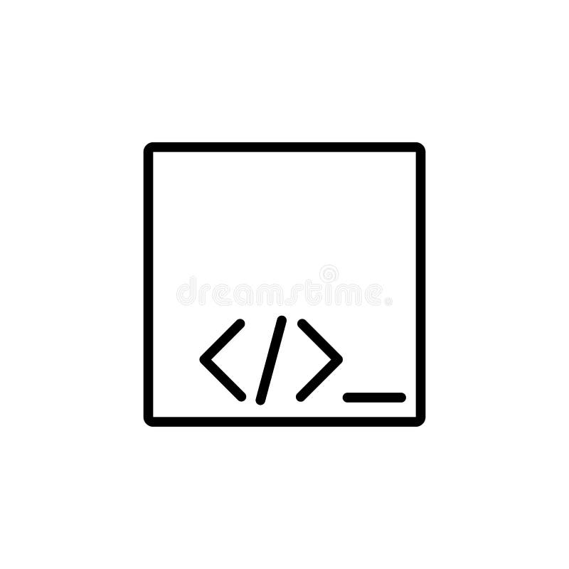 Script Program Icon Design Line Style. Perfect for Application, Web ...