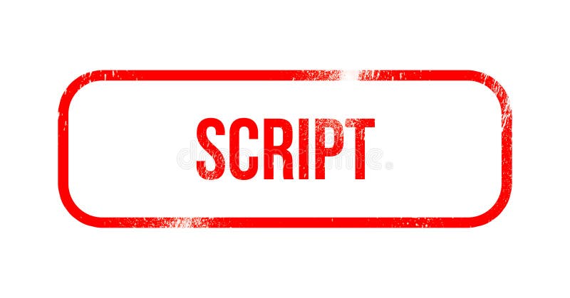 Script - Red Grunge Rubber, Stamp Stock Illustration - Illustration of ...