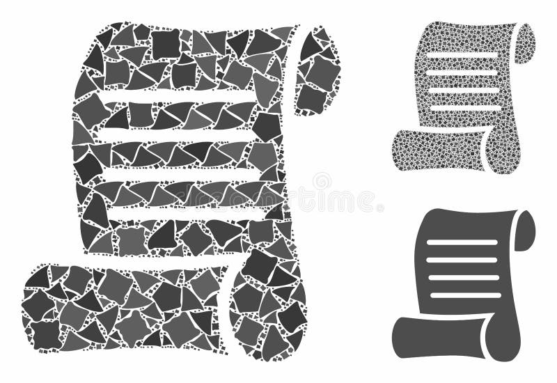 Script Roll Mosaic Icon of Circle Dots Stock Illustration ...