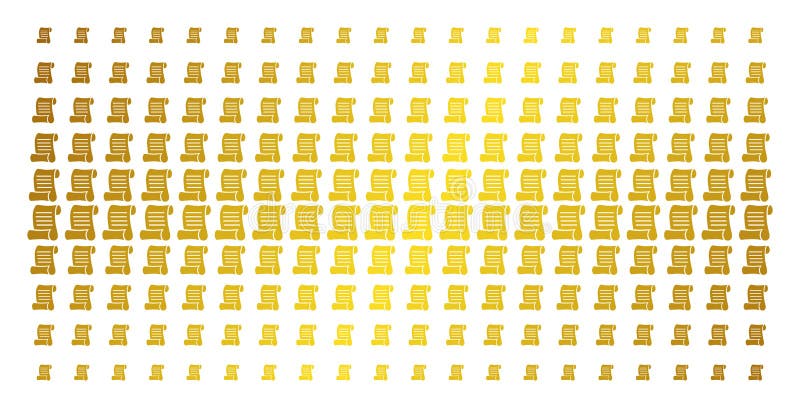 Script Roll Golden Halftone Effect Stock Vector - Illustration of ...