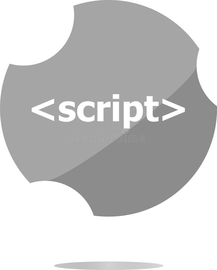 Script Sign Icon. Programming Language Symbol Stock Illustration ...
