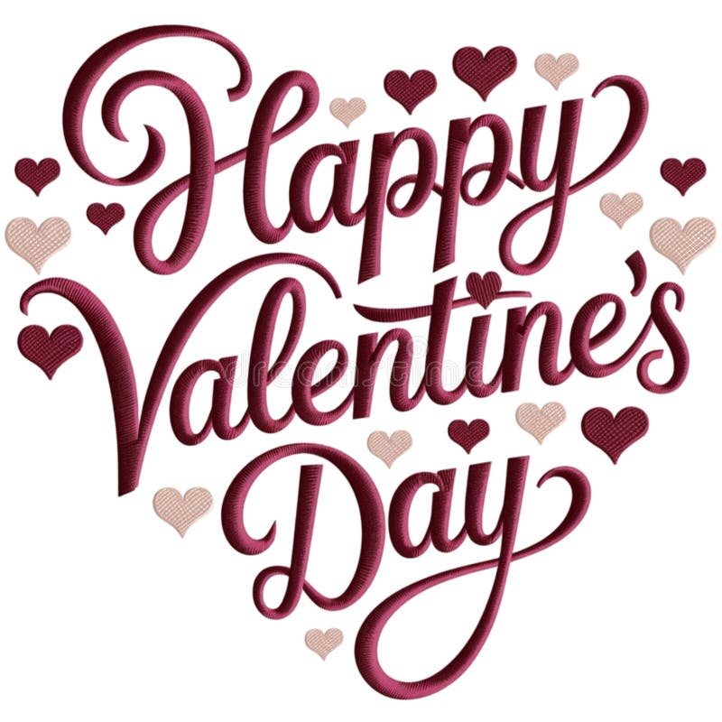Scripted in Elegant Calligraphy, the Phrase Happy Valentine S Day Stock ...