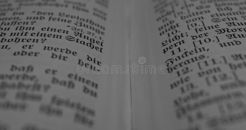 Scripture in the Book of Ancient Scriptures of the Bible. Stock Footage ...