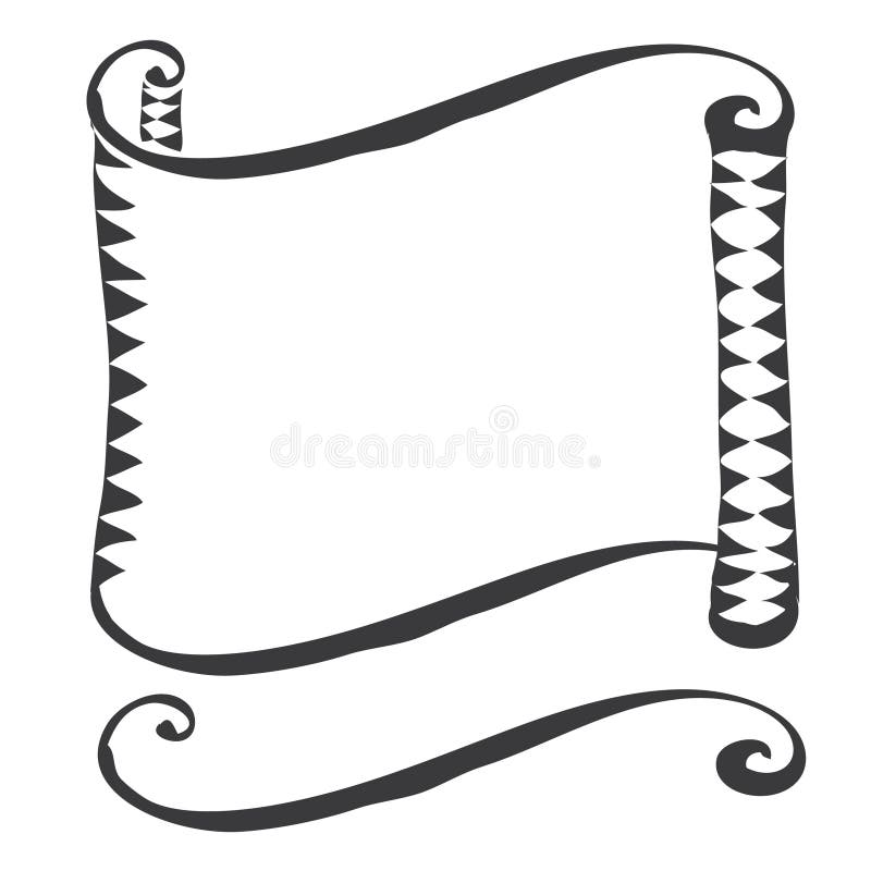 Scroll stock vector. Illustration of writing, retro, paper - 7414582