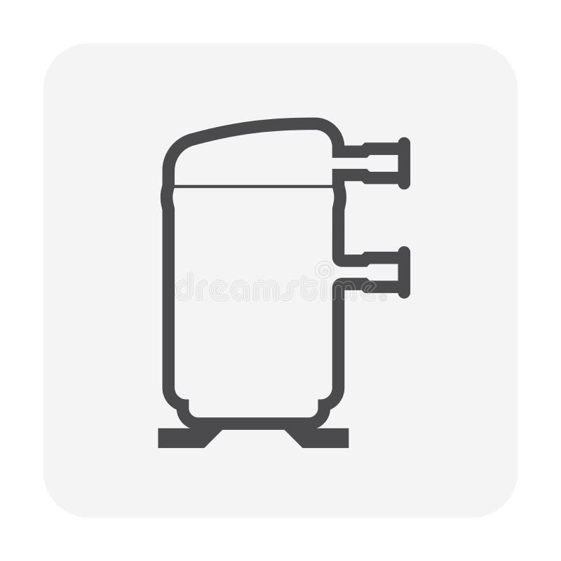 Air Compressor And Part Icon Stock Vector - Illustration of coil ...