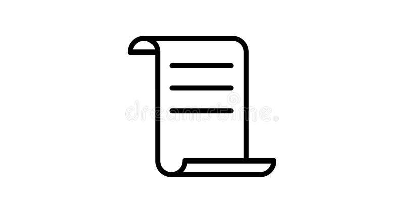 Scroll with Alpha Channel. Drawing Animation. Motion Design. Video 4K ...