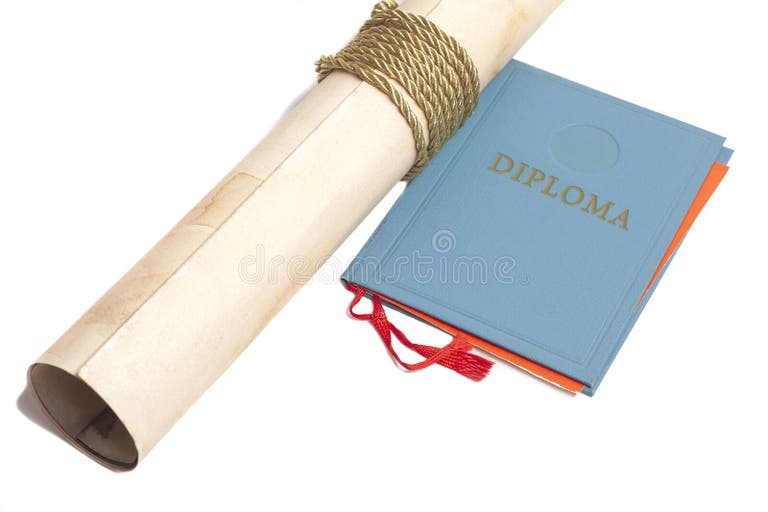 Golden Roll Graduation Diploma Stock Photos - Free & Royalty-Free Stock ...