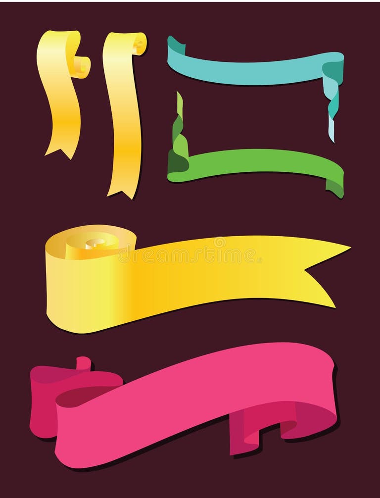 Curly Decorative Banner Scroll Stock Illustrations – 2,543 Curly ...