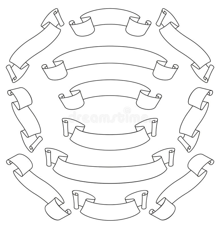 Scroll Banners 01 Stock Illustrations – 12 Scroll Banners 01 Stock ...