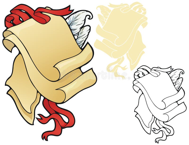 Scroll bookplate stock vector. Illustration of writing - 50701876