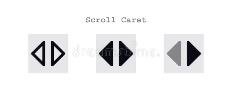 Scroll caret icons set stock vector. Illustration of mobile - 270712940