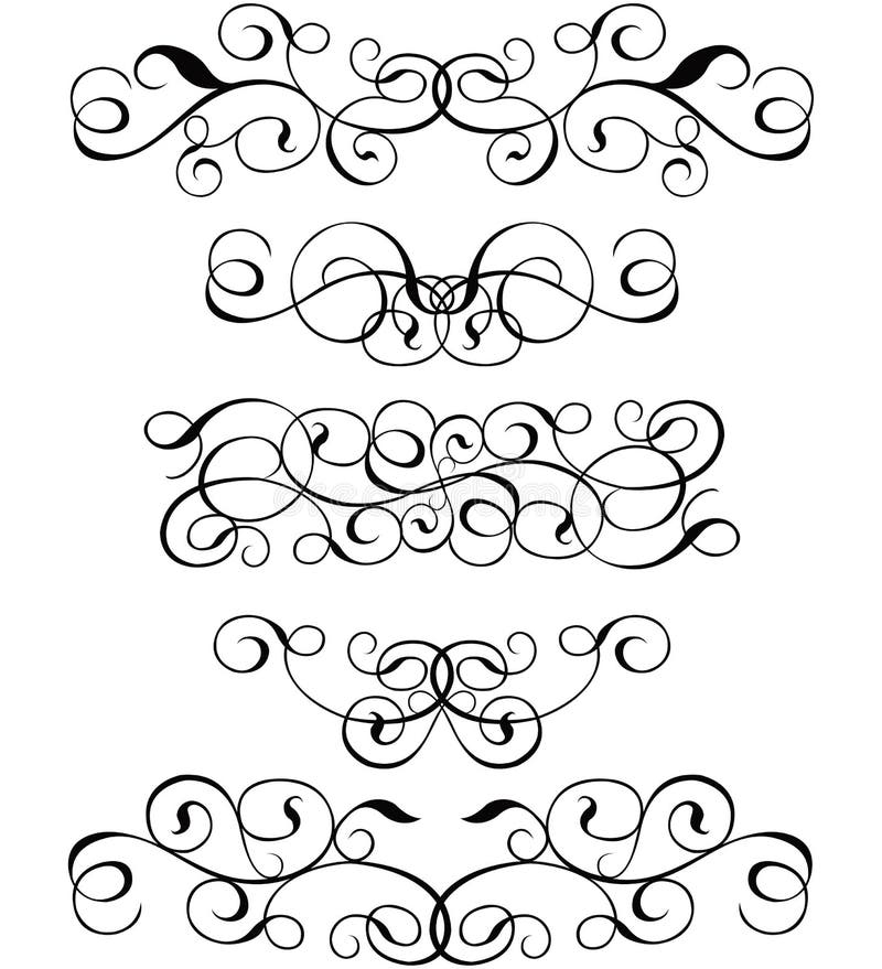 Scroll, Cartouche, Decor, Vector Stock Vector - Illustration of circle ...