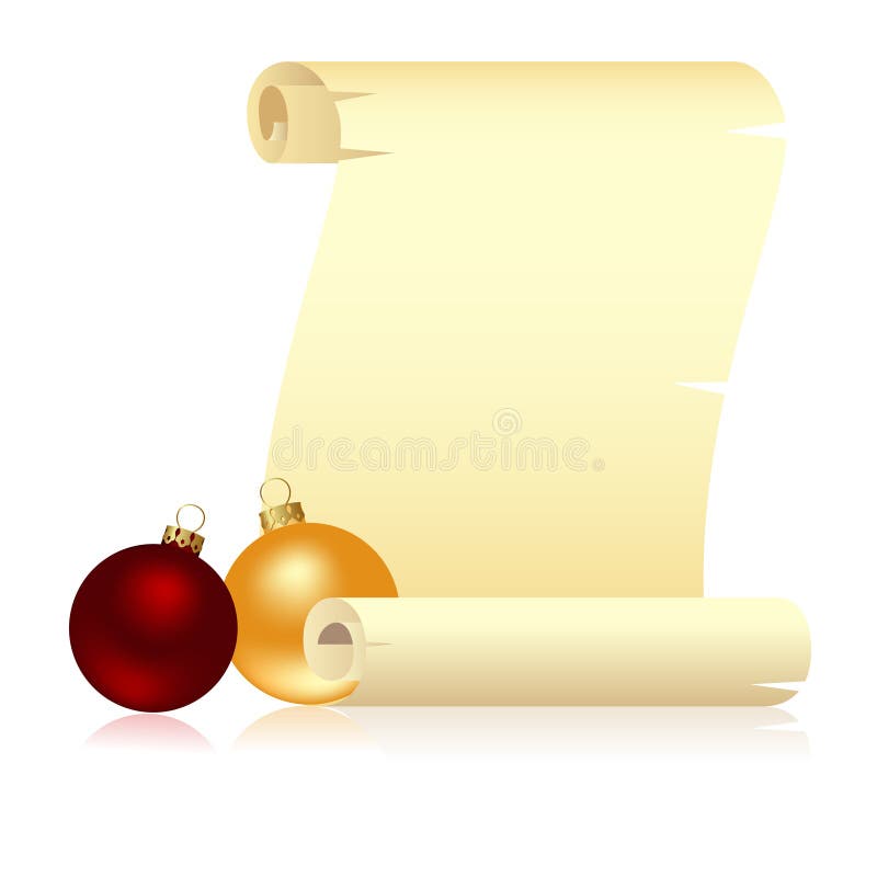 Scroll with Christmas stock vector. Illustration of letter - 11290720