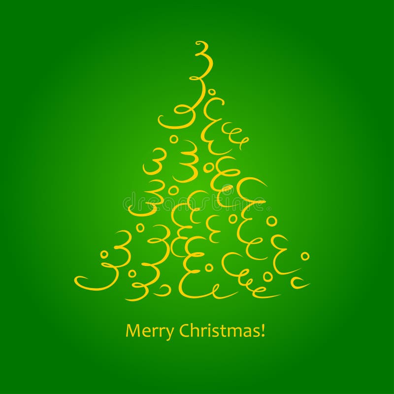 Scroll christmas tree 2 stock vector. Illustration of present - 16502474