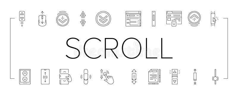 Scroll Computer Mouse Cursor Icons Set Vector . Stock Vector ...