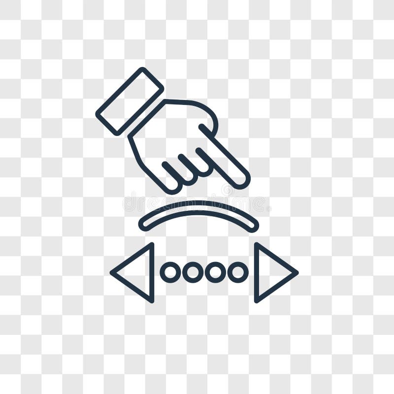 Scroll Concept Vector Linear Icon Isolated on Transparent Background ...