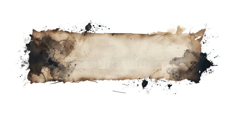 A Scroll Covered in Deep Ink Stains. Stock Photo - Image of document ...