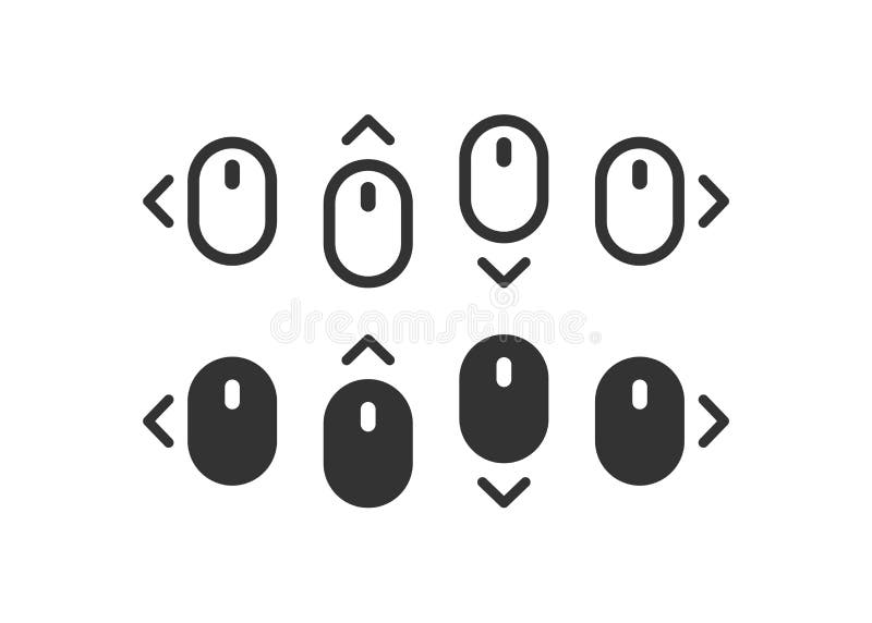 Set of Cursor. Computer Mouse Click Cursor Gray Arrow Icons Set and Loading Icons. Cursor Icon ...