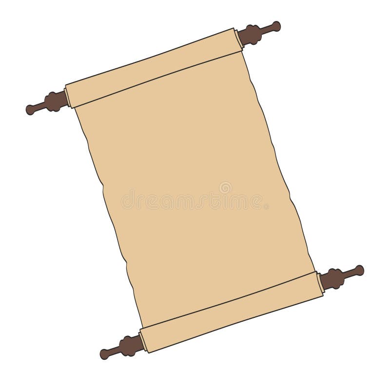 Cartoon man with scroll stock illustration. Illustration of character ...