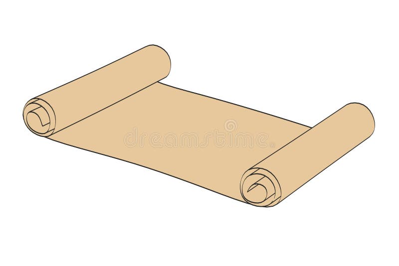 Scroll stock illustration. Illustration of toon, classic - 92023290