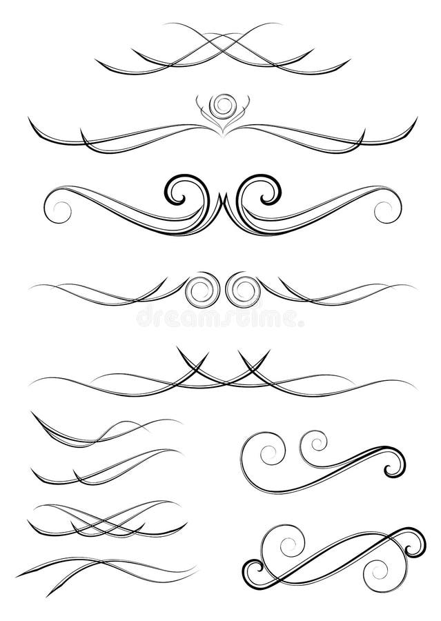 Scroll Design Elements stock vector. Illustration of retro - 7573683