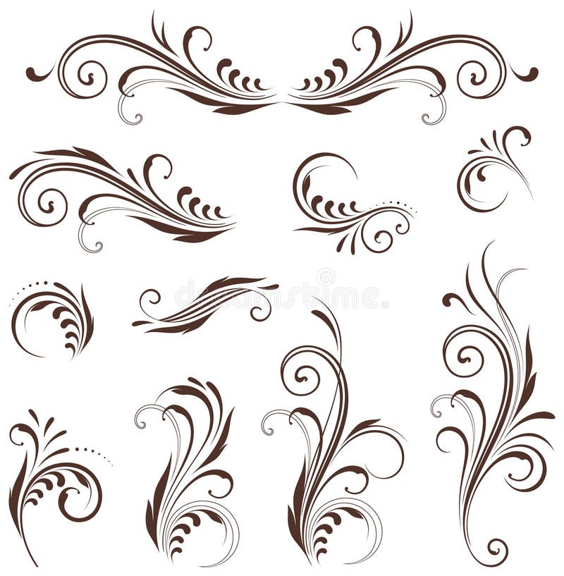Vectorized Scroll Design Element Stock Vector - Illustration of summer ...