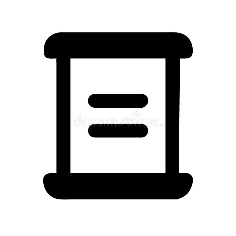 Scroll document icon stock illustration. Illustration of information ...