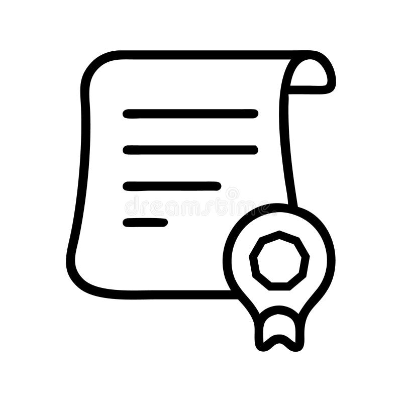 Scroll Document with Seal Award Paper Writing Stock Vector ...