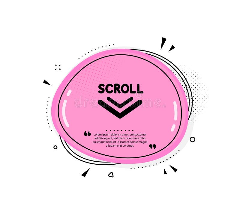 Scroll Down Arrow Icon. Scrolling Screen Sign. Swipe Page. Vector Stock ...