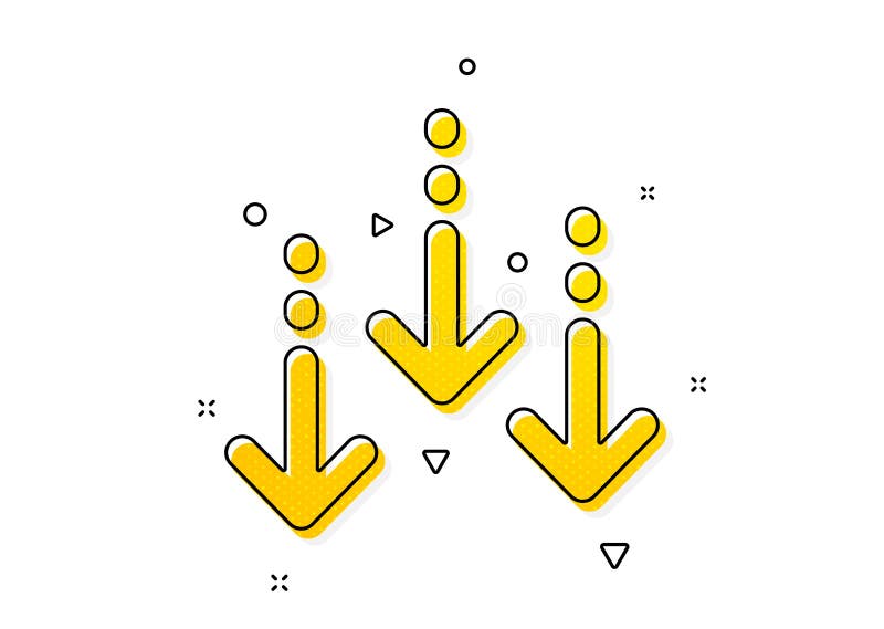 Scroll Down Arrow Icon. Scrolling Screen Sign. Swipe Page. Vector Stock ...