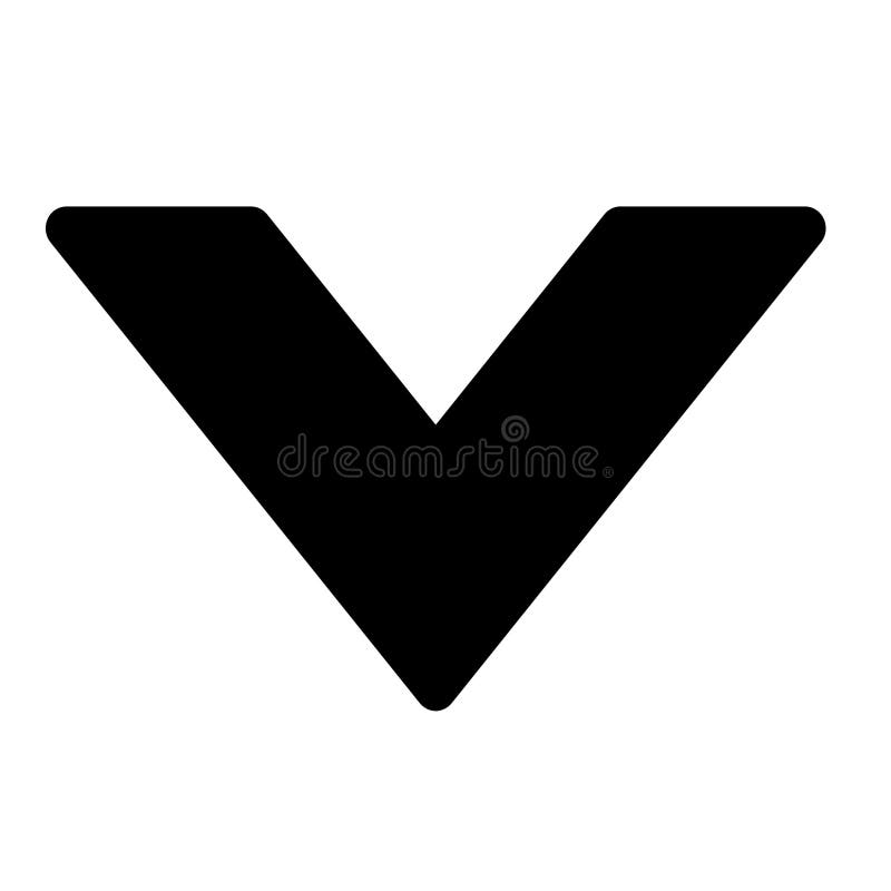 Scroll Down Arrow Icon or Symbol Stock Illustration - Illustration of ...