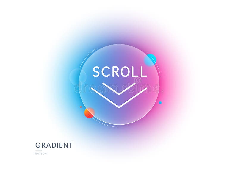 Scroll Down Arrow Line Icon. Scrolling Screen Sign. Swipe Page ...