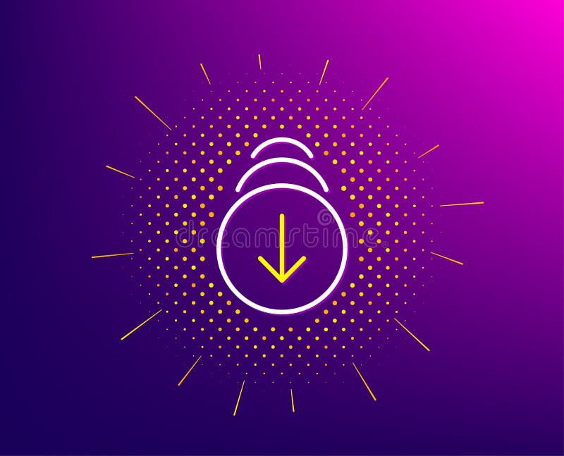 Scroll Down Arrow Line Icon. Scrolling Screen Sign. Swipe Page. Vector ...