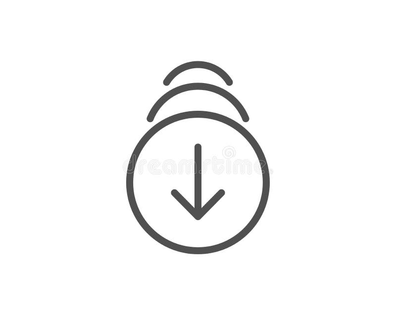 Scroll Down Arrow Line Icon. Scrolling Screen Sign. Swipe Page. Vector ...