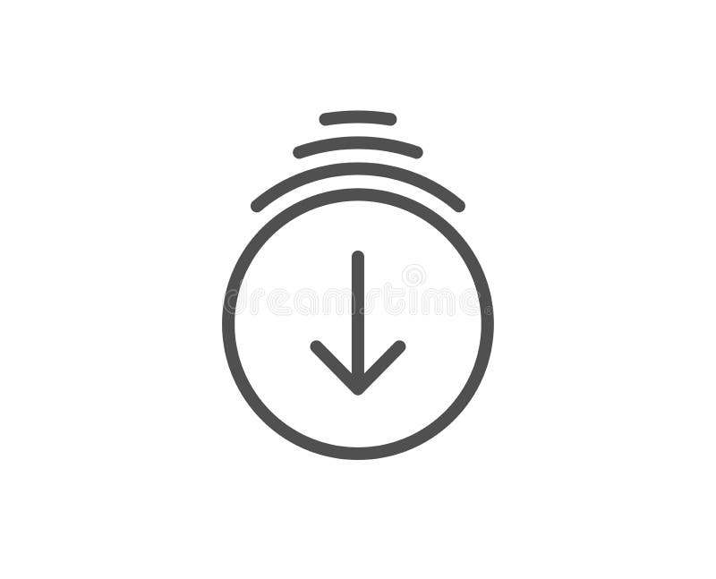 Scroll Down Arrow Line Icon. Scrolling Screen Sign. Swipe Page. Vector ...