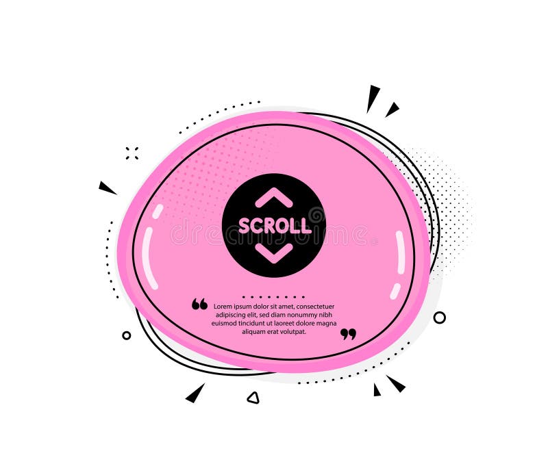 Scroll Down Button Icon. Scrolling Screen Sign. Swipe Page. Vector ...