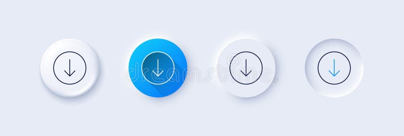 Scroll Down Button Line Icon. Scrolling Screen Sign. Swipe Page. Line ...