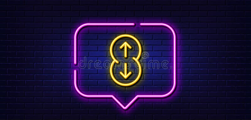 Scroll Down Button Line Icon. Scrolling Screen Sign. Swipe Page. Neon ...