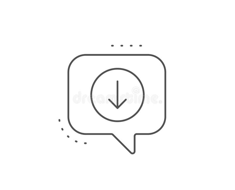 Scroll Down Button Line Icon. Scrolling Screen Sign. Swipe Page. Vector ...